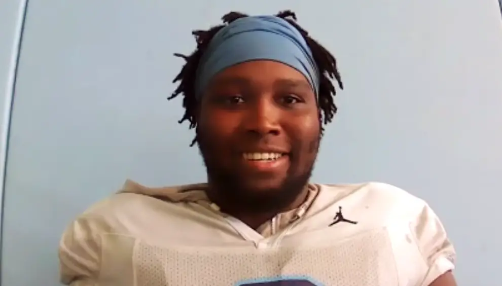 Watch: UNC linebacker Tomari Fox and linebackers coach Tommy Thigpen ...